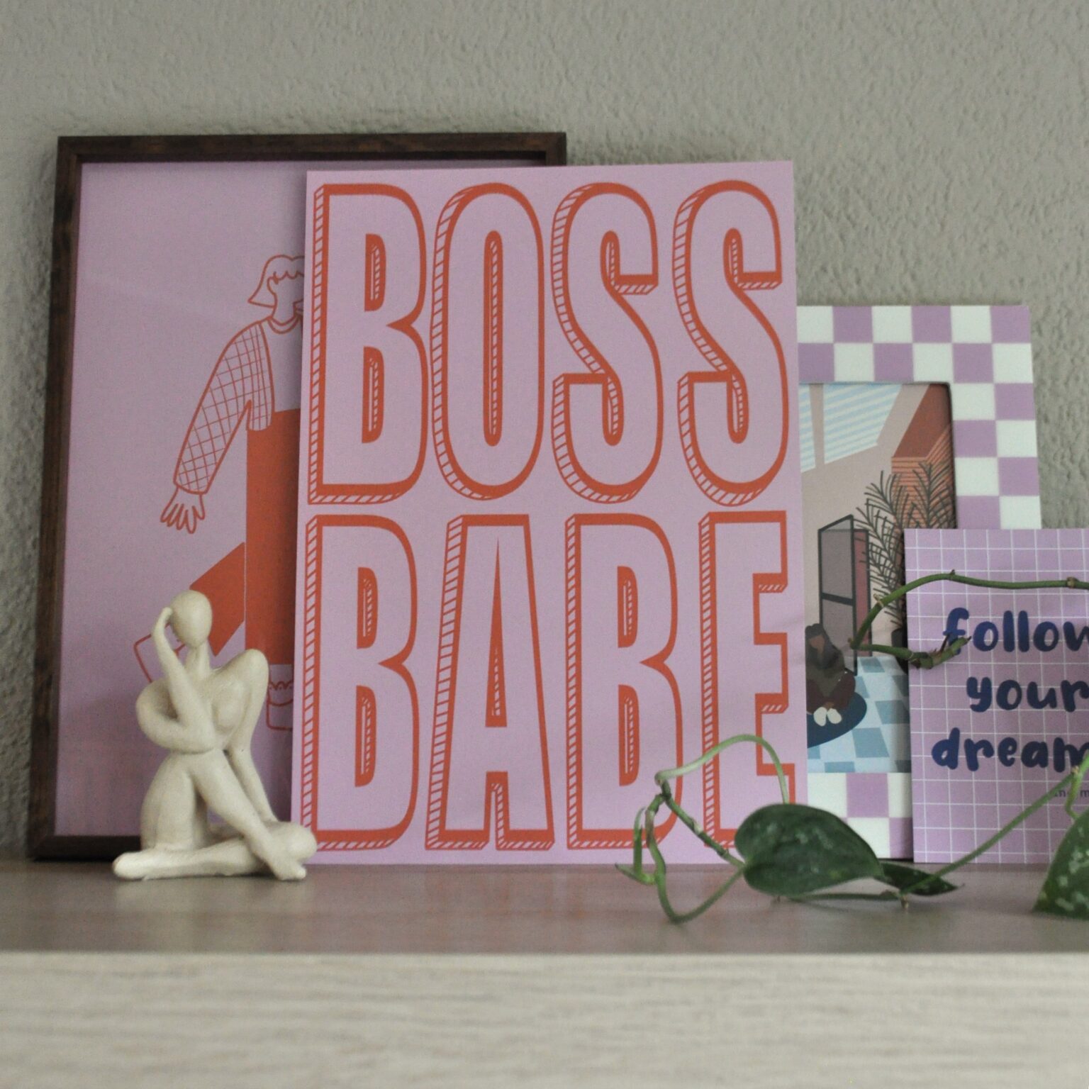 Poster Boss Babe – Paper Wildflowers