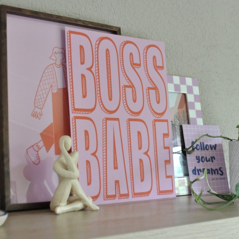 Poster Boss Babe – Paper Wildflowers