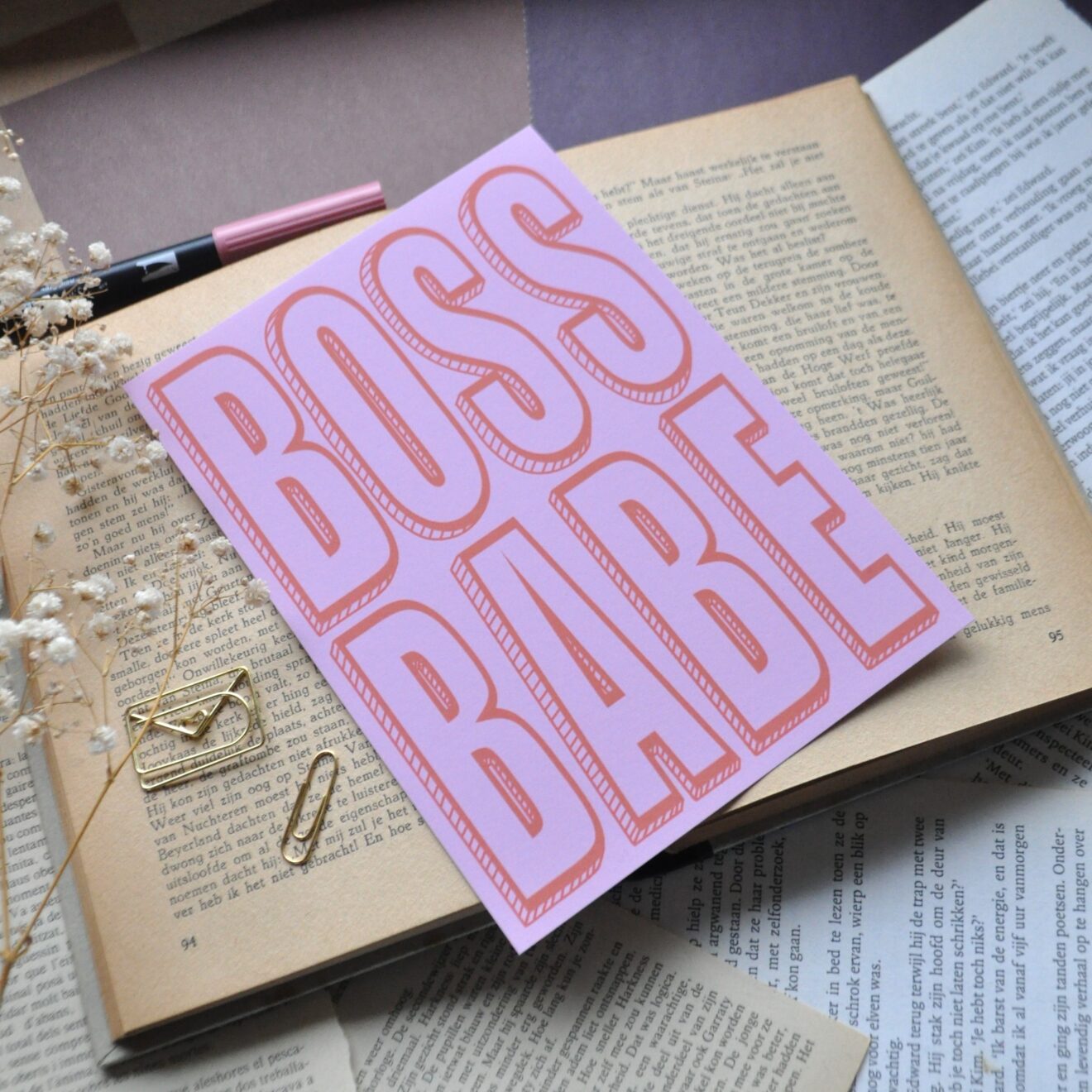 Poster Boss Babe – Paper Wildflowers